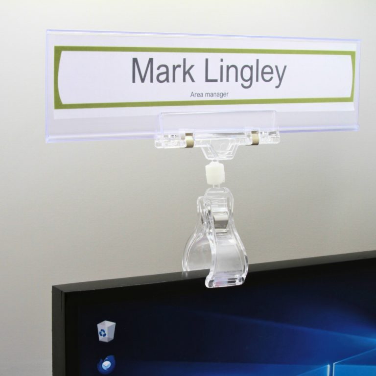 Office Name Plate Holders For Partitions and Cubicles
